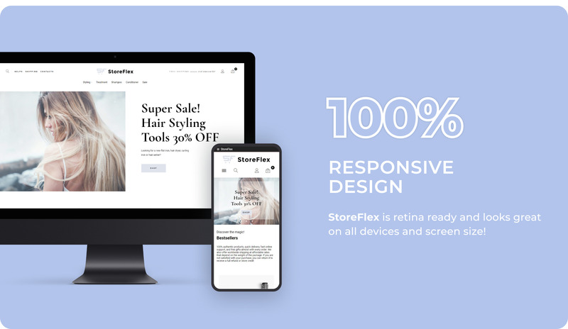 Storeflex Hair Care Online Store OpenCart Template